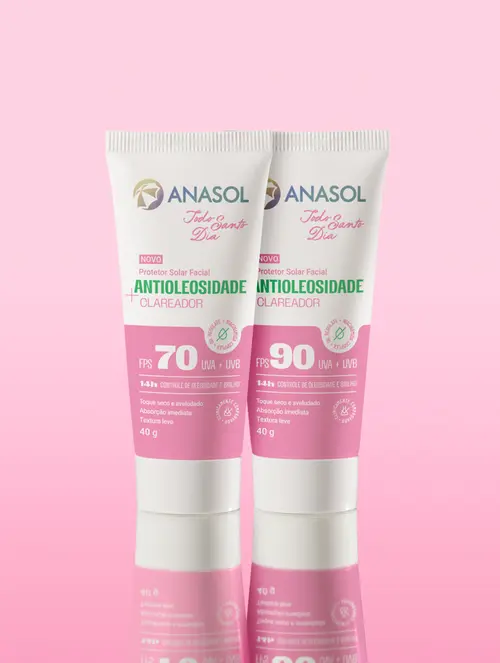 Anasol protetor solar facial todo santo dia - antioleosidade clareador fps 90 - 40g