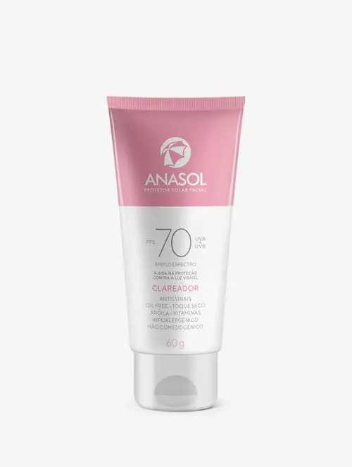 Anasol protetor solar facial fps 70 clareador